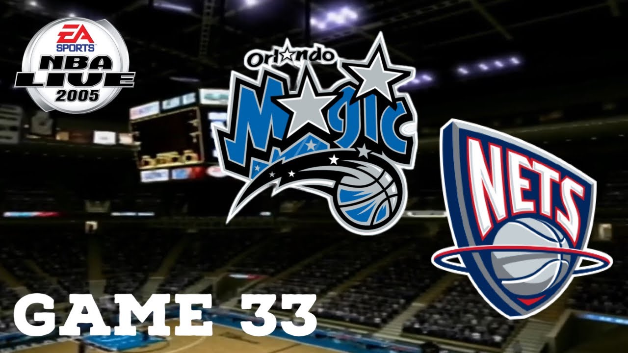 NBA Live 05 New Jersey Nets Season Sim: Game 33 @ Magic - YouTube