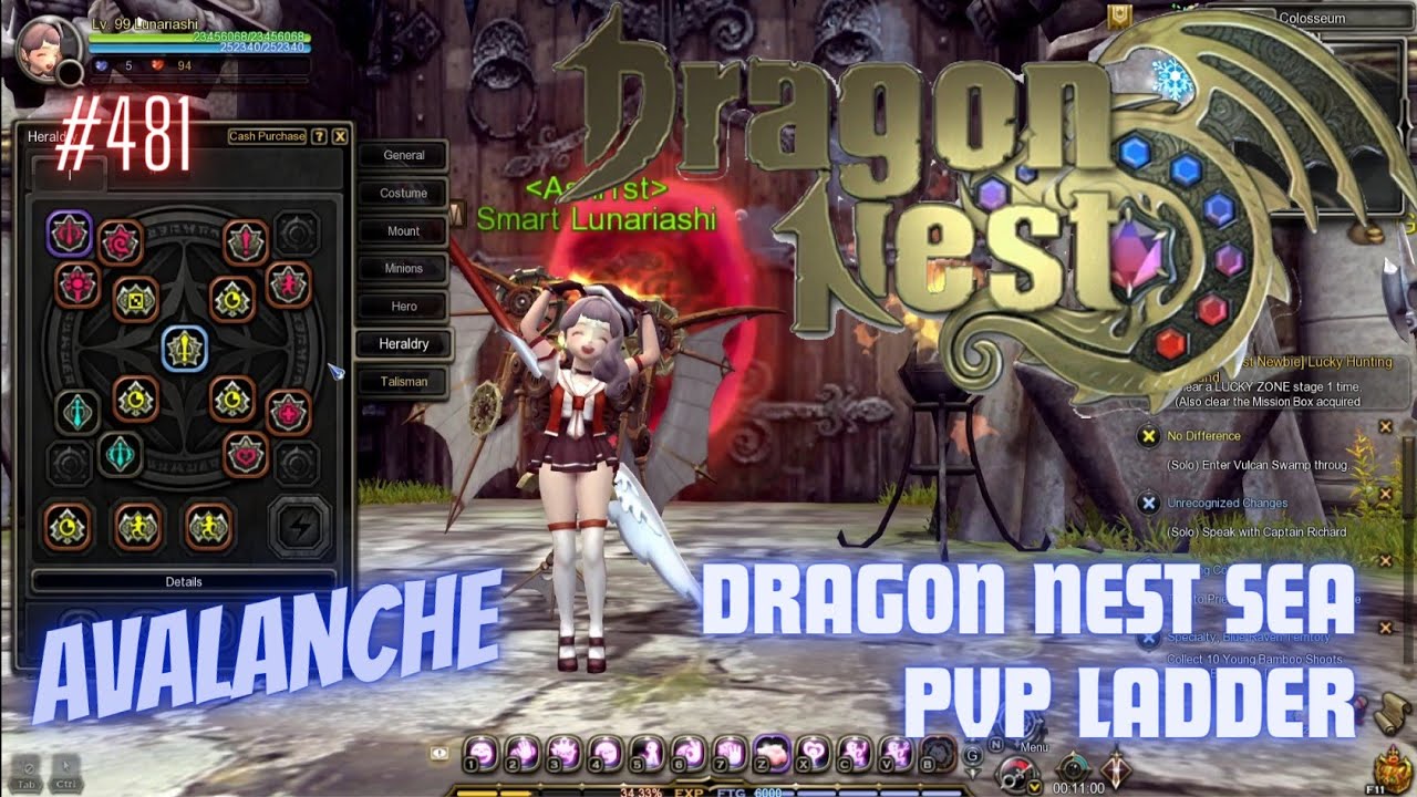 #481 Avalanche With Skill Build Preview ~ Dragon Nest SEA PVP Ladder ...