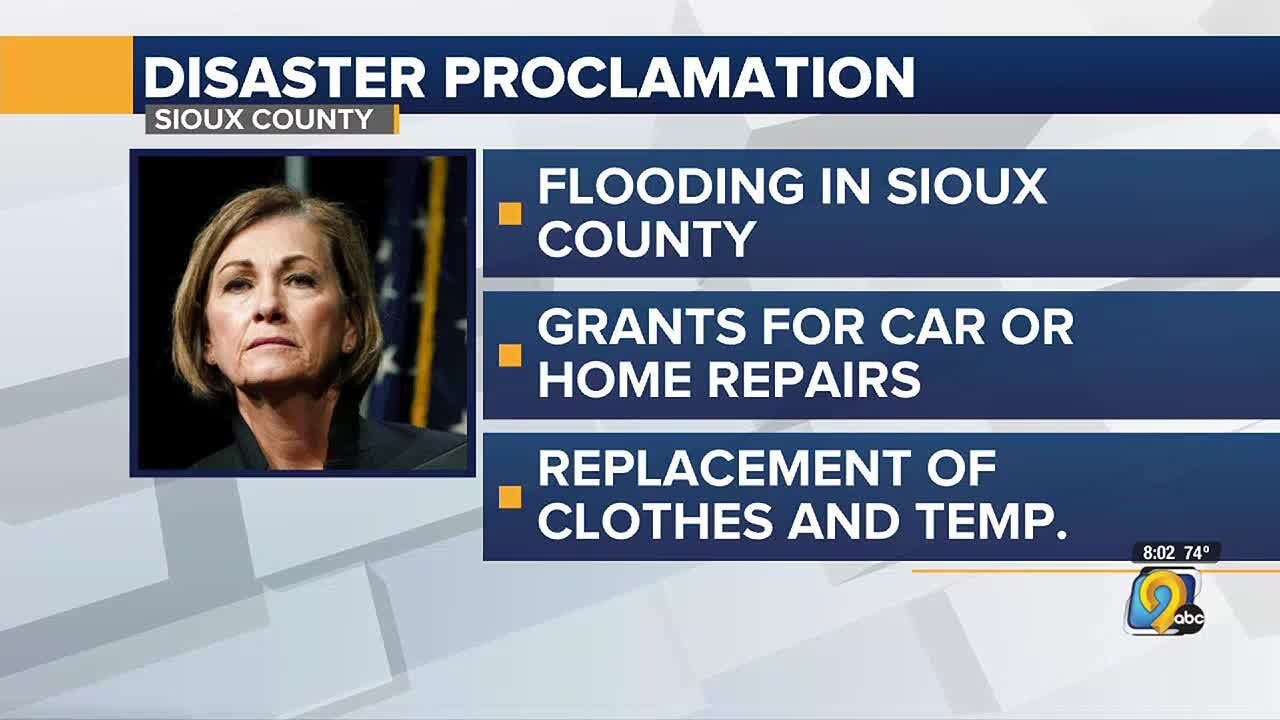 Disaster proclamation issued for 21 Iowa counties due to storms and ...