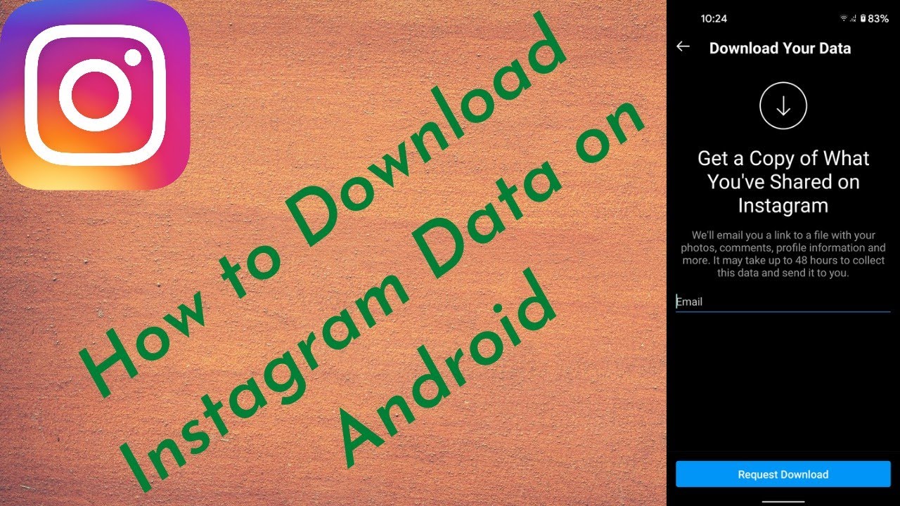 How to Download All Instagram Data on Android Phone - YouTube