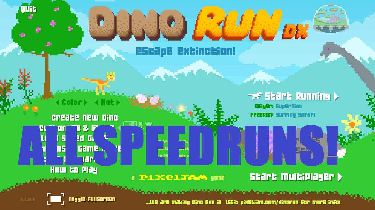 Dino Run Dx All Speedruns Youtube