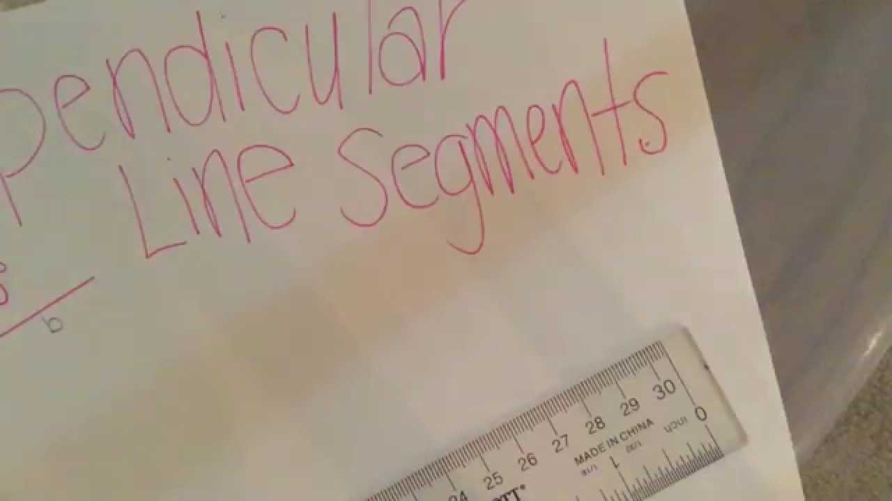 Perpendicular Line Segments - YouTube