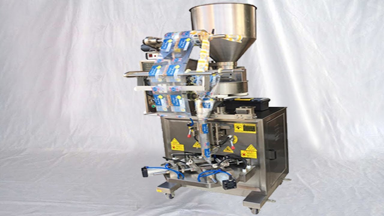 Triangle bags granules packing machine with volumtric cups metering ...