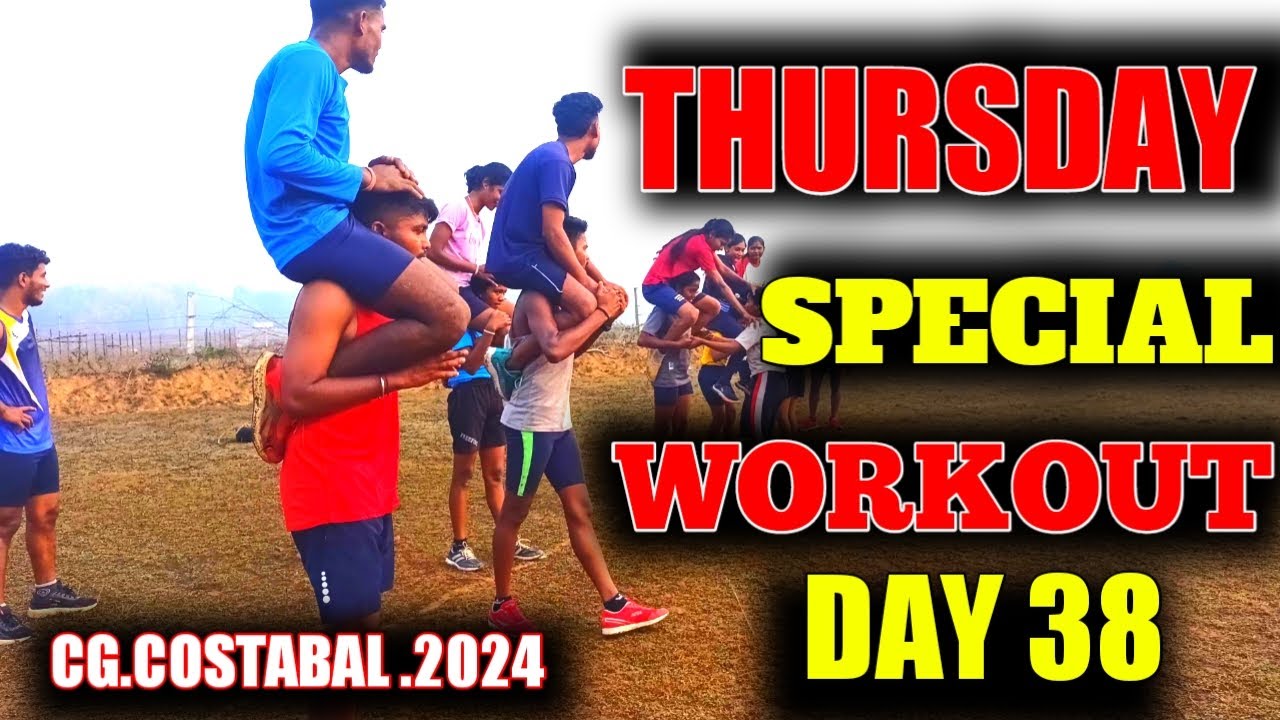 Thursday very hard work // workout// for cg constable Bharti 2024/ DAY 38 - YouTube