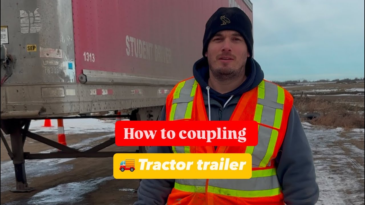 How to coupling tractor trailer 🚚 farmers driving Academy, Calgary 🇨🇦 # ...