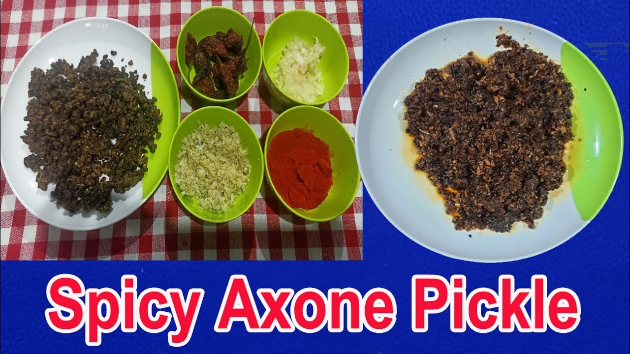 How to make Spicy Axone Pickle at home - YouTube