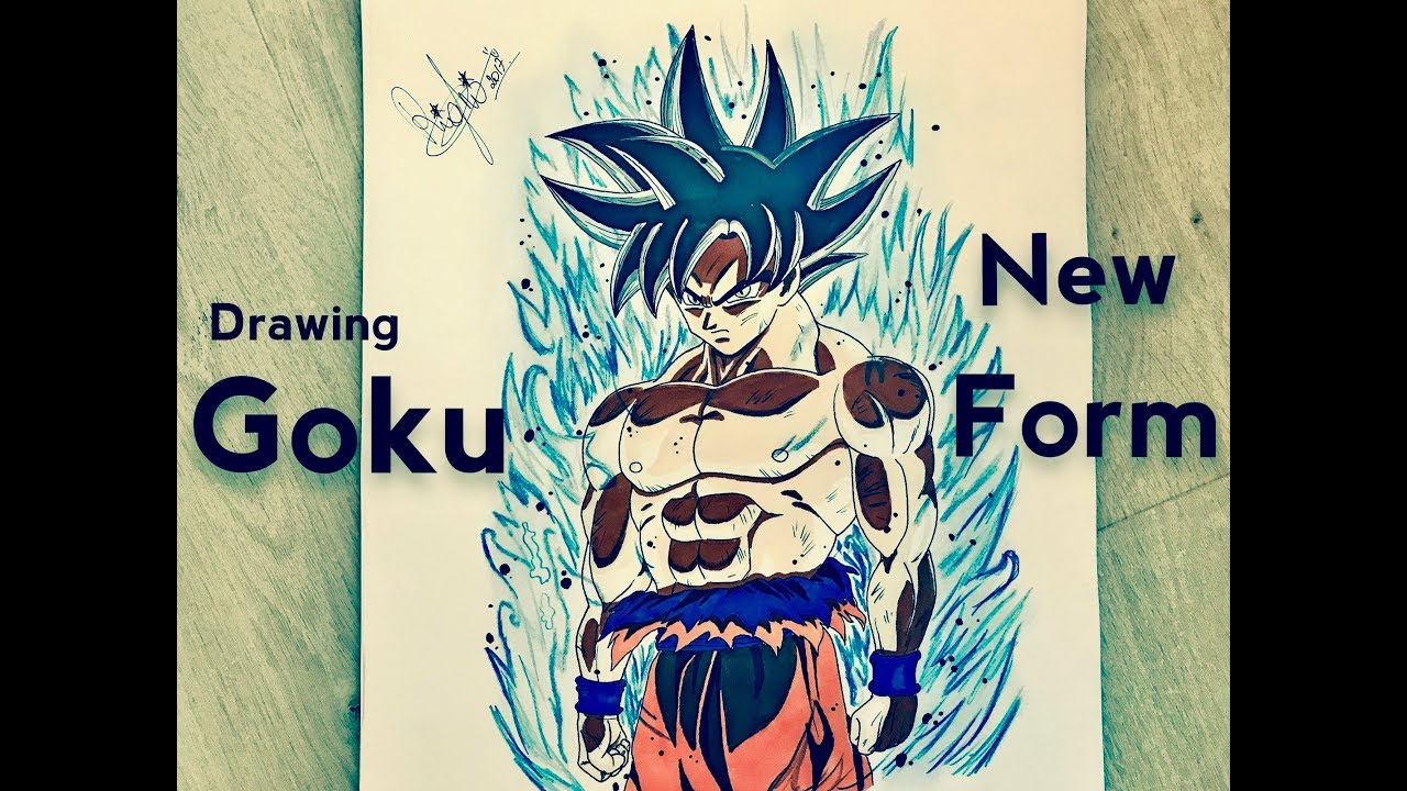 Drawing Dragon ball Super GOKU NEW Transformation - YouTube