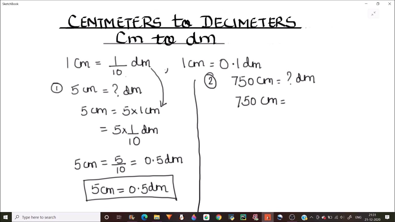 How To Convert Centimeters cm To Decimeters dm Convert Cm To Dm