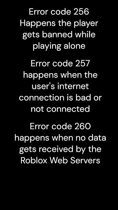 All Roblox error codes part 1 #roblox #trending #shorts - YouTube