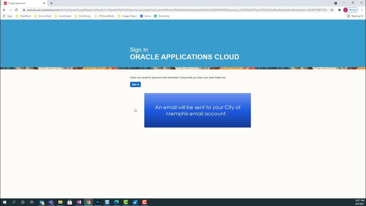 Oracle Fusion Password Change Tutorial - YouTube