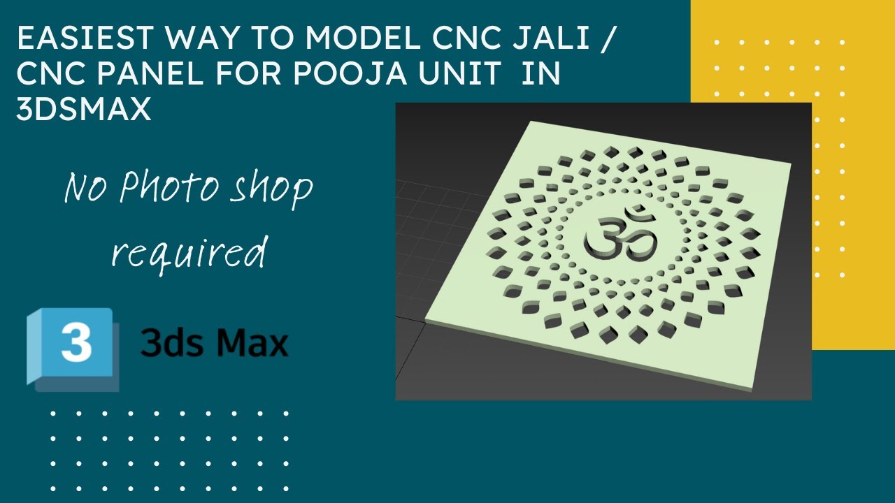 Pooja unit CNC Panel / CNC Jali Modelling in 3DSMax 2024 /corona 11 # ...