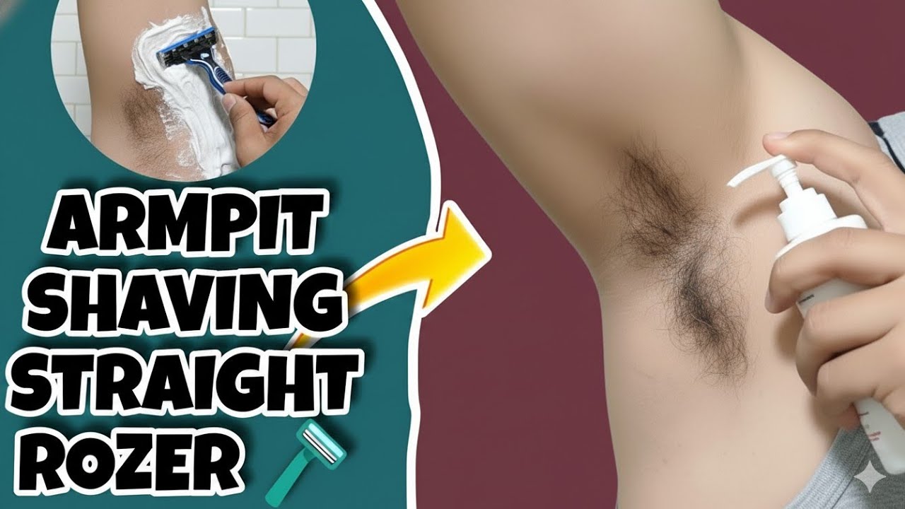 Men armpits Shaving straight rozer 🪒, underarm Shaving 🪒, #armpit # ...