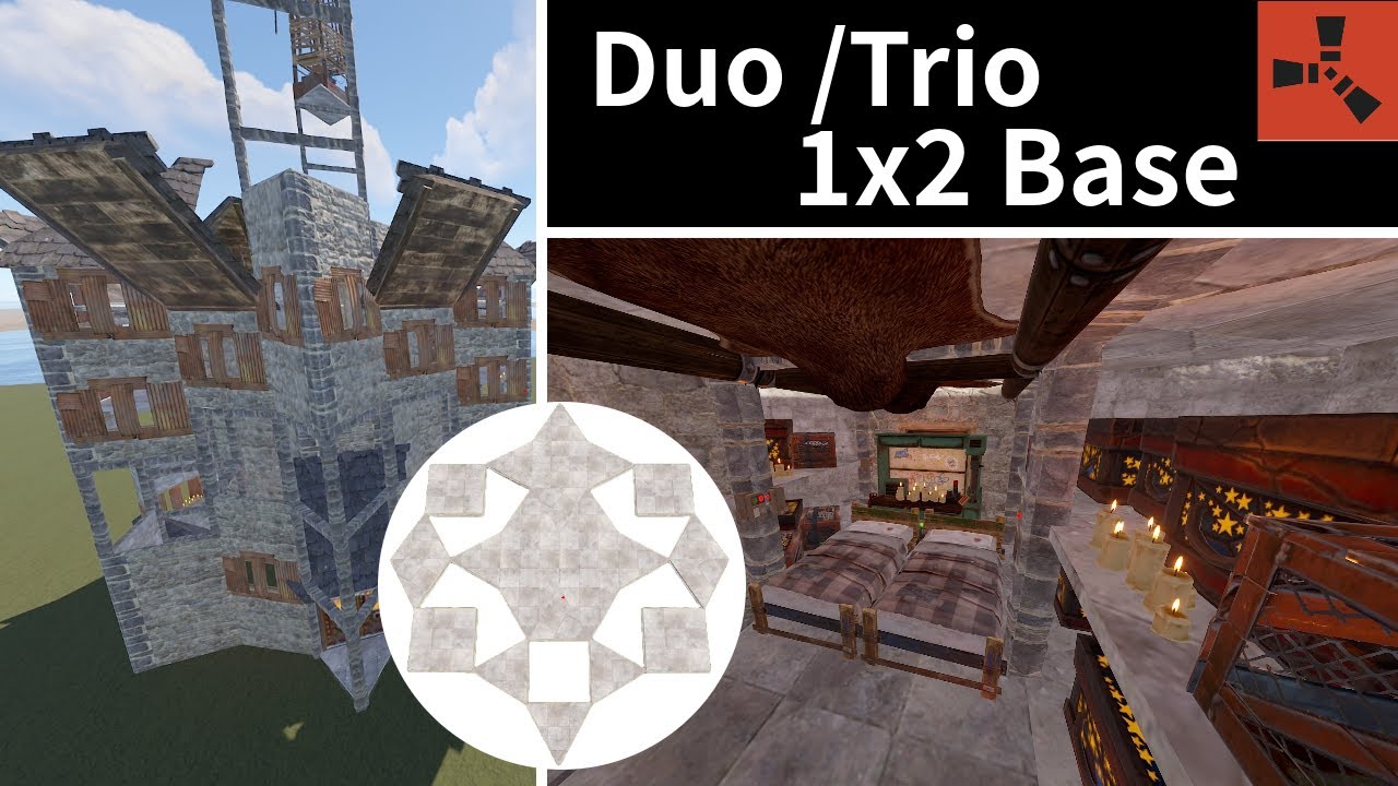 「Rust」コア付き! レイド防衛に強い1x2のDuo/Trio拠点の作り方！！ - YouTube