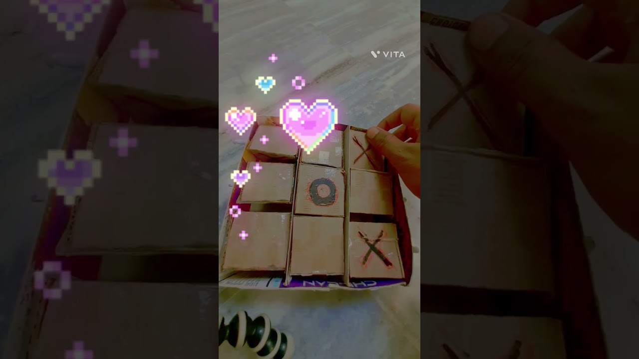 Tic Tac Toe game making with cardboard 😇 - YouTube