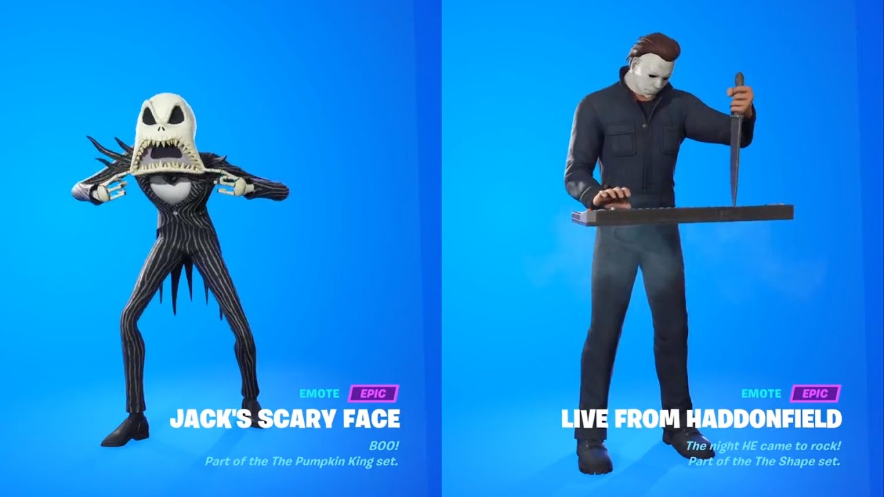 Michael Myers & Jack Skellington EMOTES..! Fortnite Battle Royale - YouTube