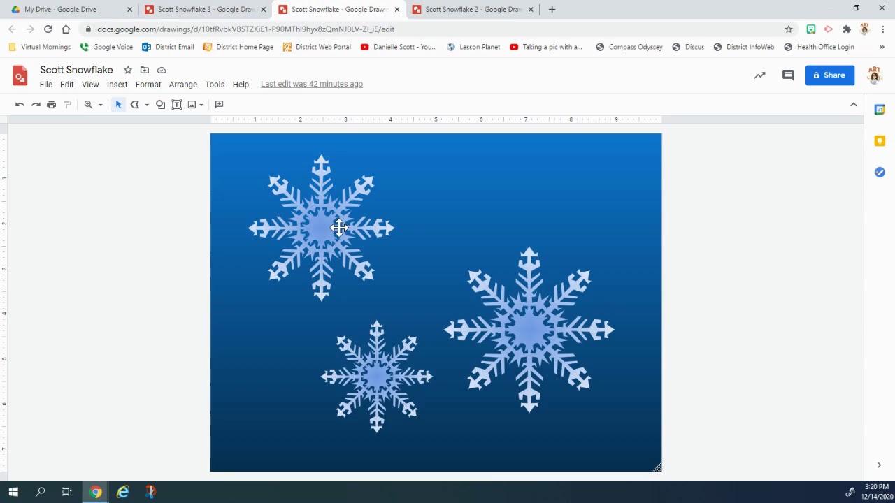 How to use Google Drawings to Make Snowflakes - YouTube