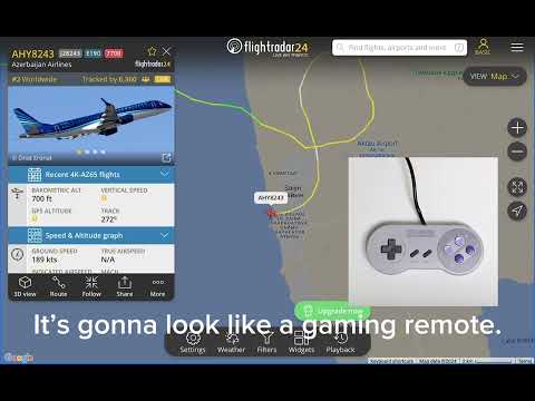 Azerbaijan Airlines flight 8243 from flightradar24 - YouTube