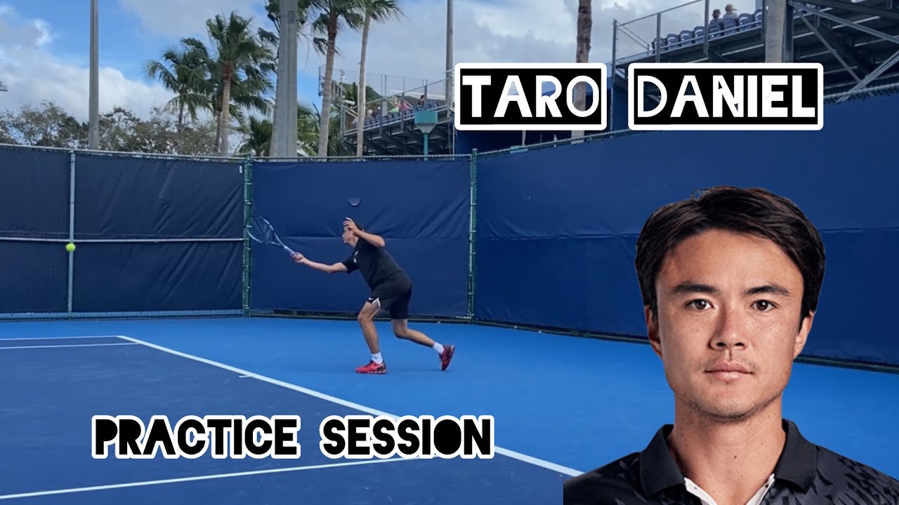 Taro Daniel practice session at Delray Beach Open 2024 - YouTube