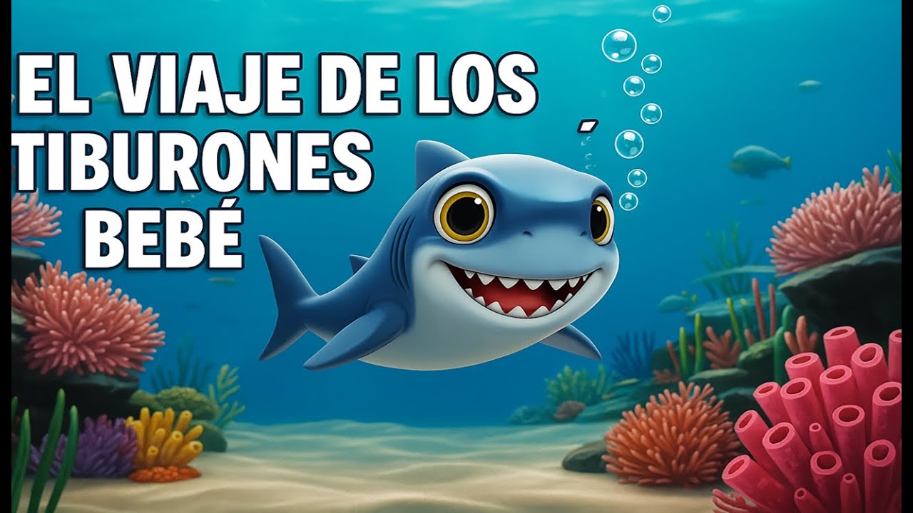 El viaje de los tiburones bebé 🐠 | Canción infantil animada para niños ...