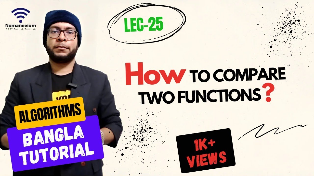 Part 2 20 Comparison Of Functions Of Time Complexities Part 1