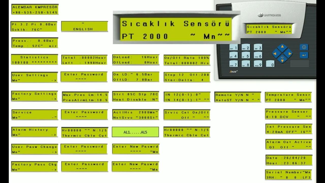 Unitronics Jazz PLC kompresör yazılımı yeni versiyon tanıtımı. - YouTube
