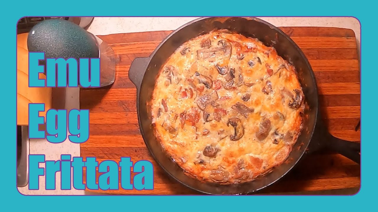 Emu Egg Frittata: Bacon, Mushroom and Cheddar Cheese | Cooking with Coz ...