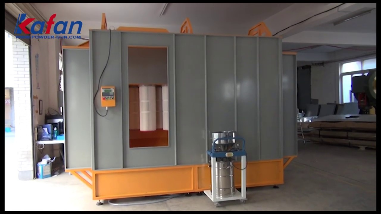 Conveyor Type Powder Coating Booth System - YouTube