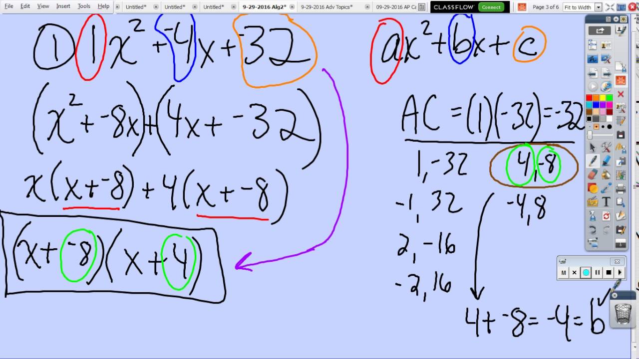 Factoring Quadratics (Short AC Method) - YouTube