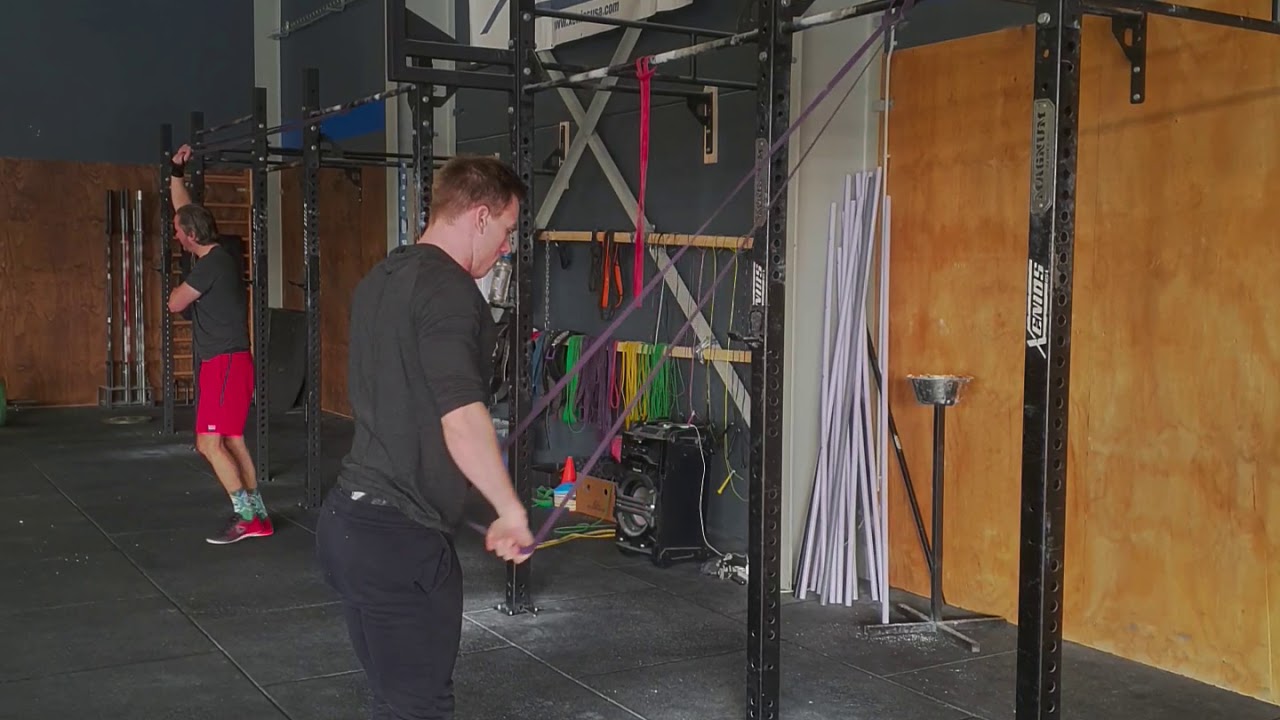 Straight arm Elastic Lat pull down(1 elastic) - YouTube