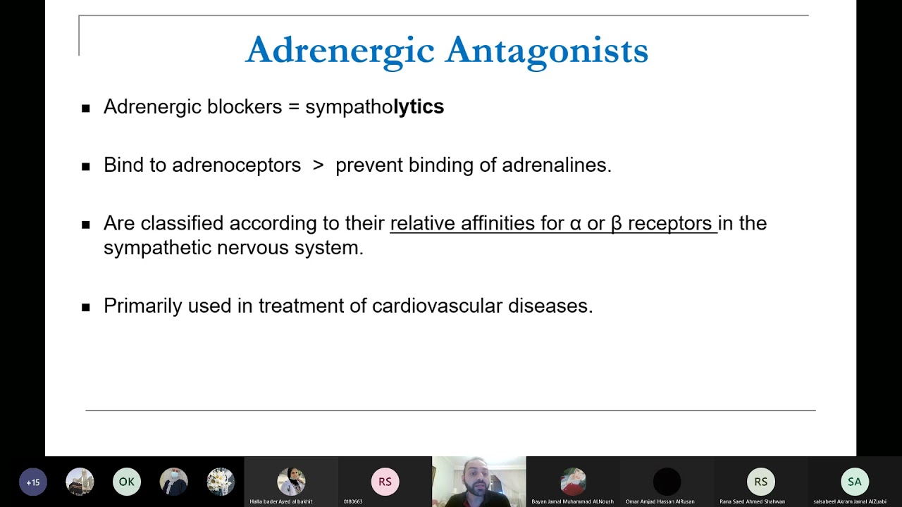 Pharmacology for nursing students: Lec nu 12: Sympatholytic drugs - YouTube