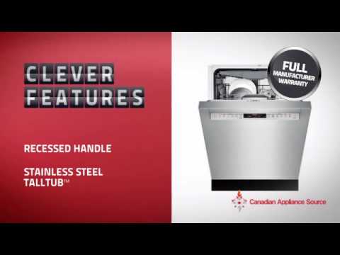 Bosch SHE68TL5UC Built-In Undercounter Dishwasher - YouTube