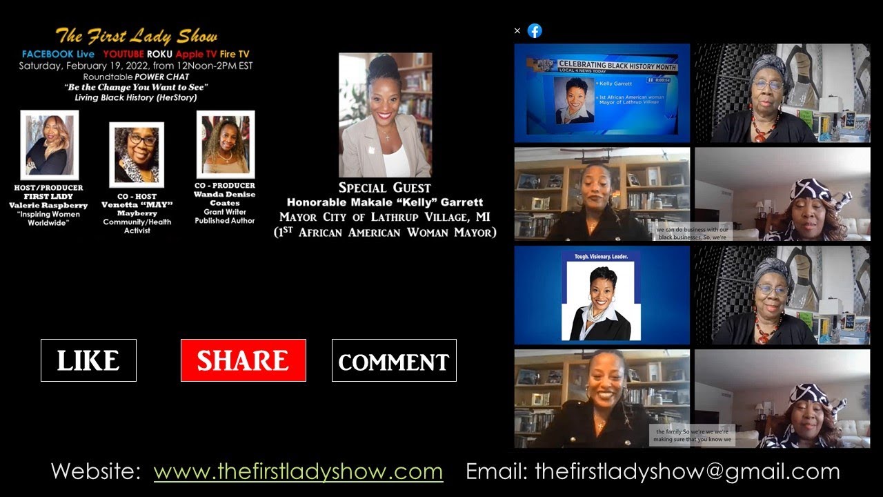The First Lady Show TV Podcast Feb 19, 2022 Mayor Kelly Garrett ...
