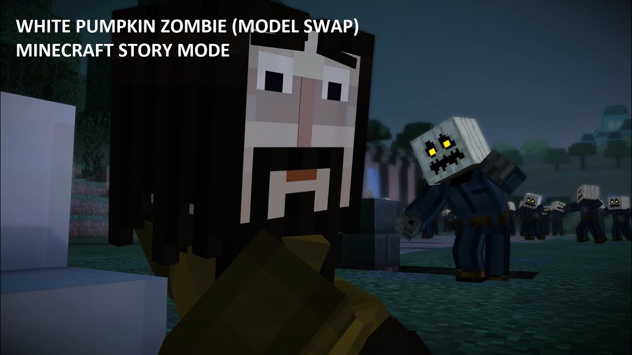 White Pumpkin Zombie (Model Swap) Minecraft Story Mode - YouTube