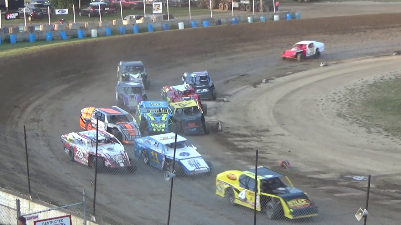 I.M.C.A. Heat Race #1 at Crystal Motor Speedway on 07-28-2018. - YouTube