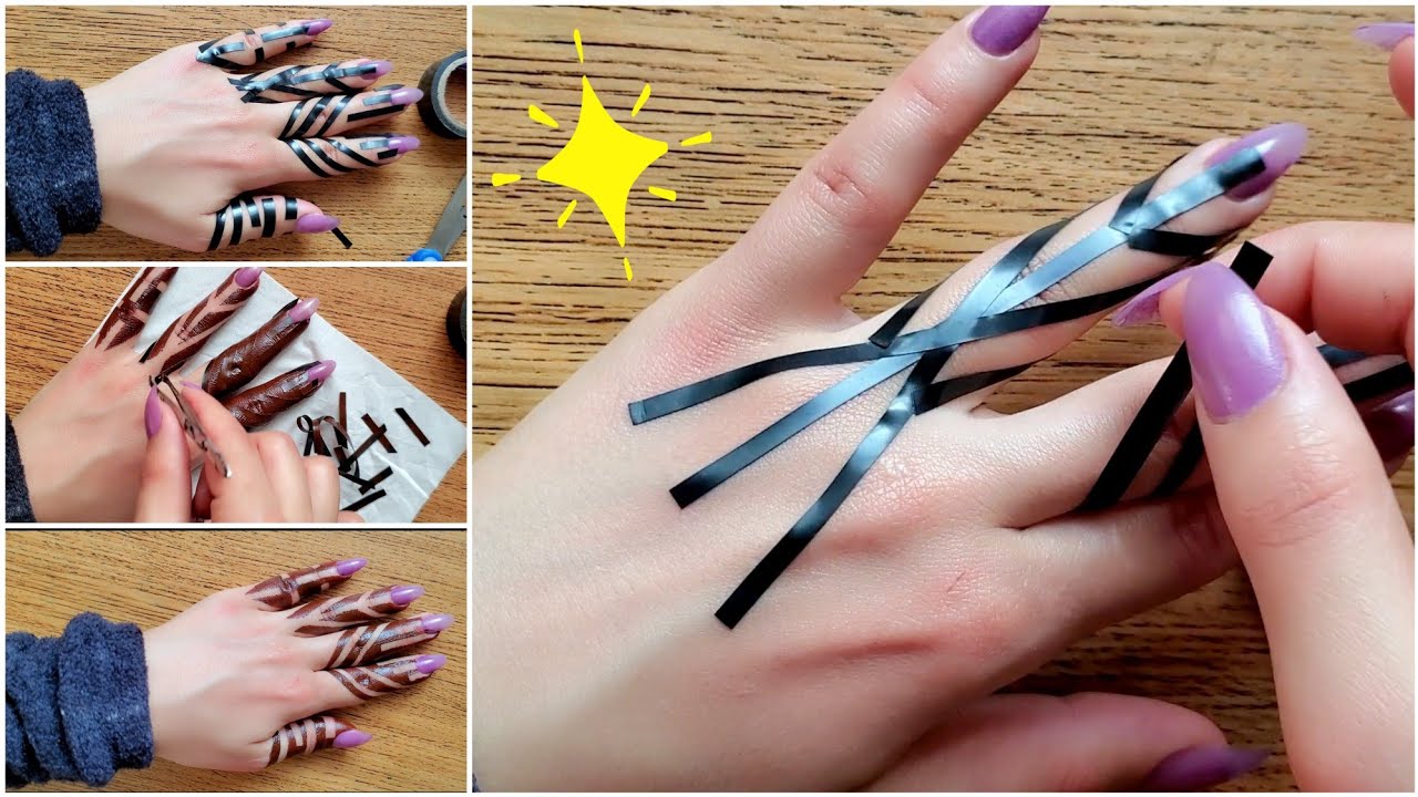 جديد حناء شرائط لليدين انيق😍/اصنعيها بنفسك /New henna ribbons for the ...