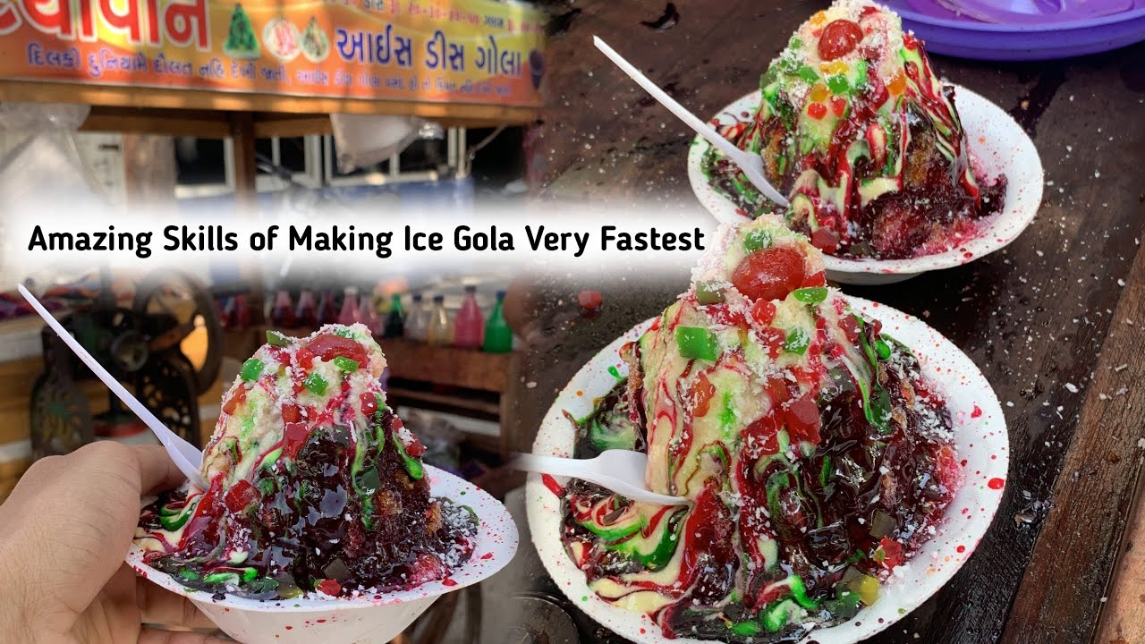 Hard working young men Amezing Skills of making Ice Dish Gola very ...