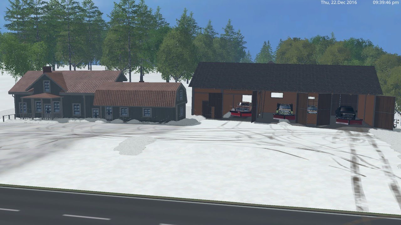 Farming simulator 15 ( snow plowing setup) 2016-2017 - YouTube