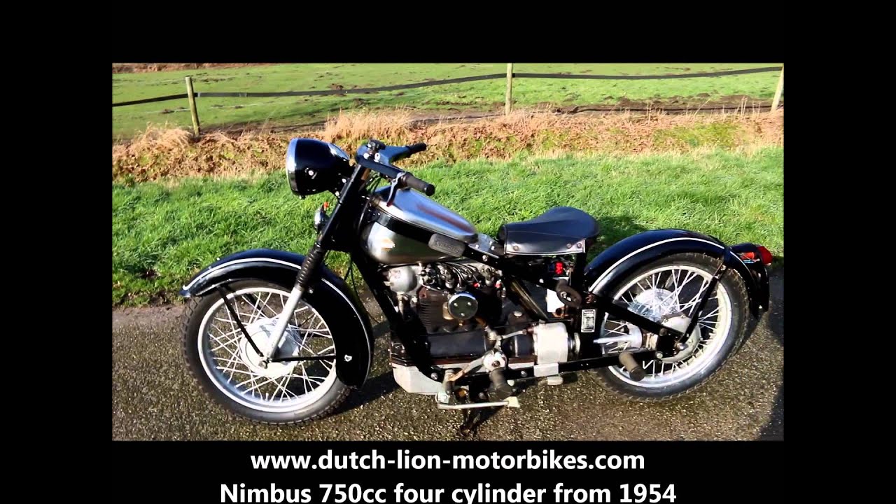Nimbus 750cc four cylinder from 1954 - YouTube