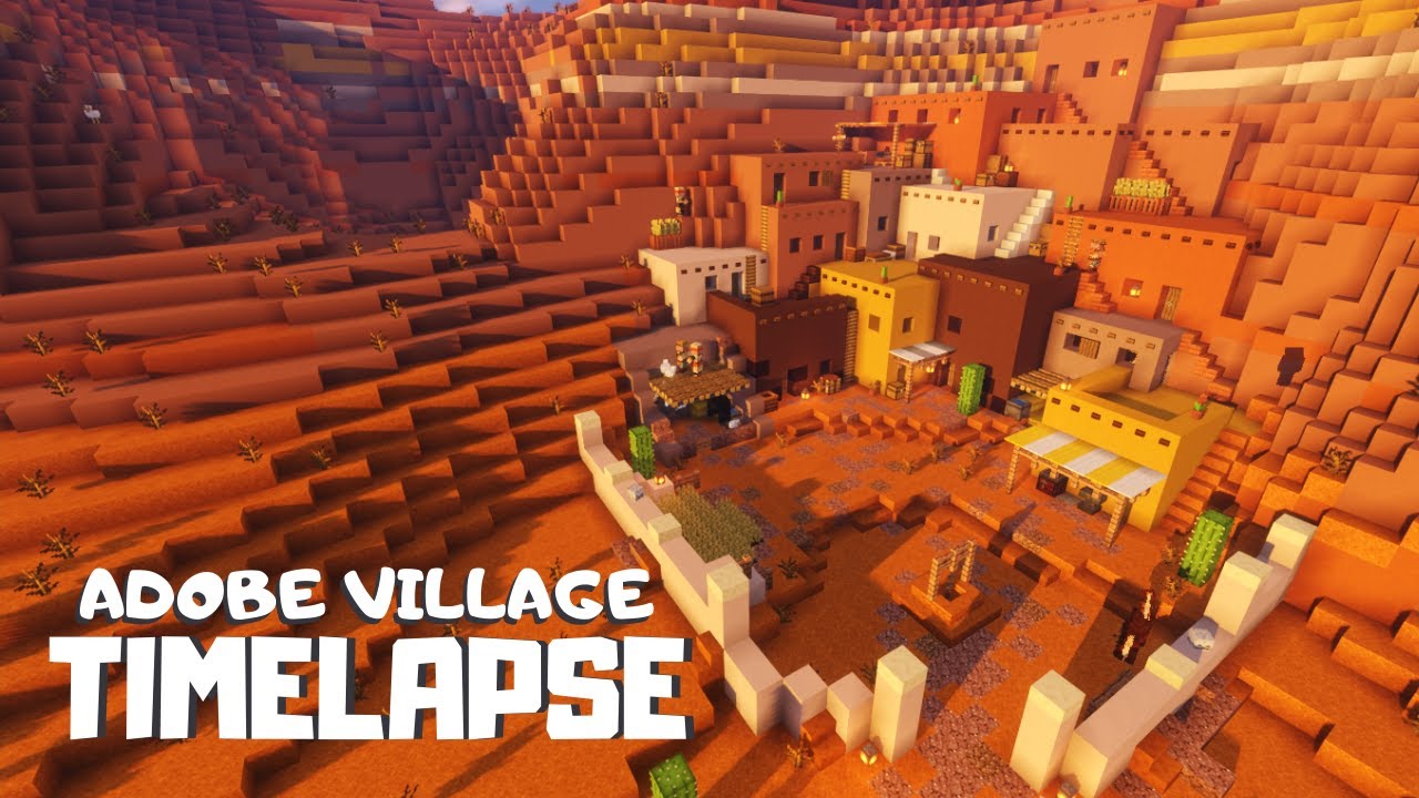 Minecraft: Wild West Mexican Village (Adobe Mesa Village Timelapse ...