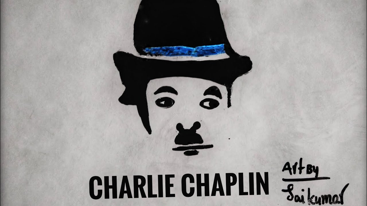 how to draw Charlie Chaplin face drawing tutorial in simple easy steps ...