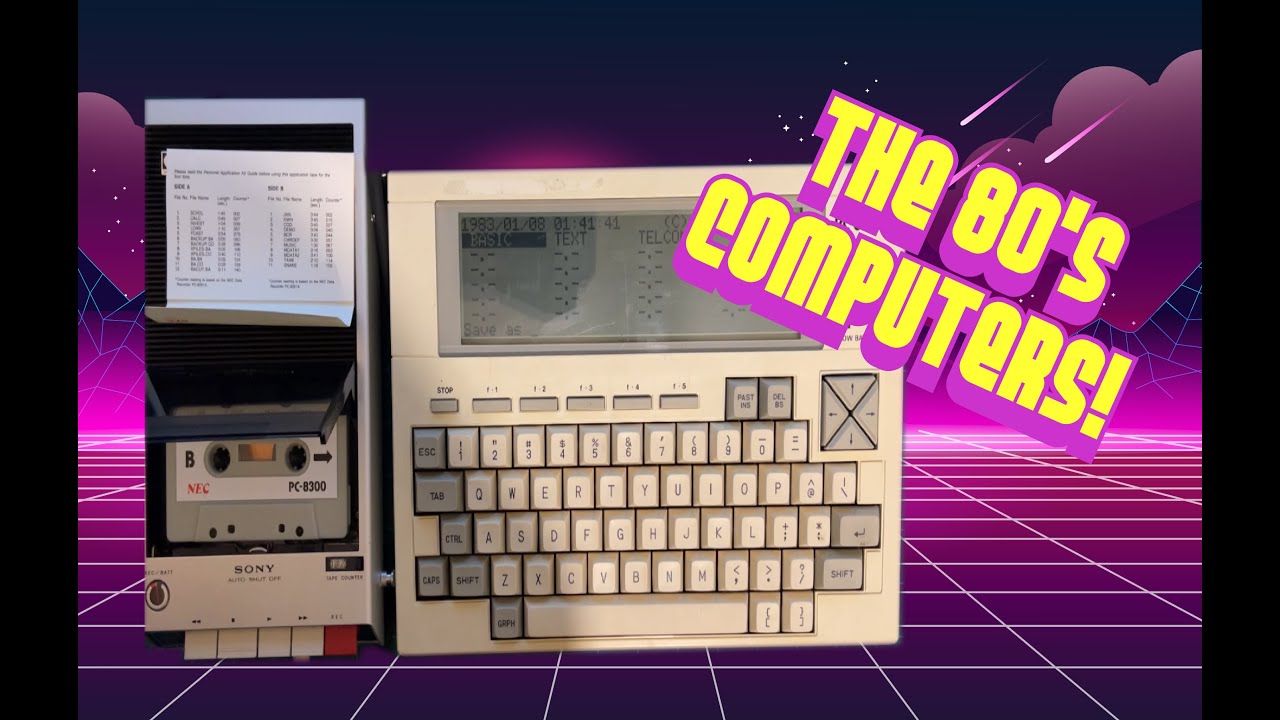 NEC PC-8300 Loading a Program from an audio cassette - YouTube