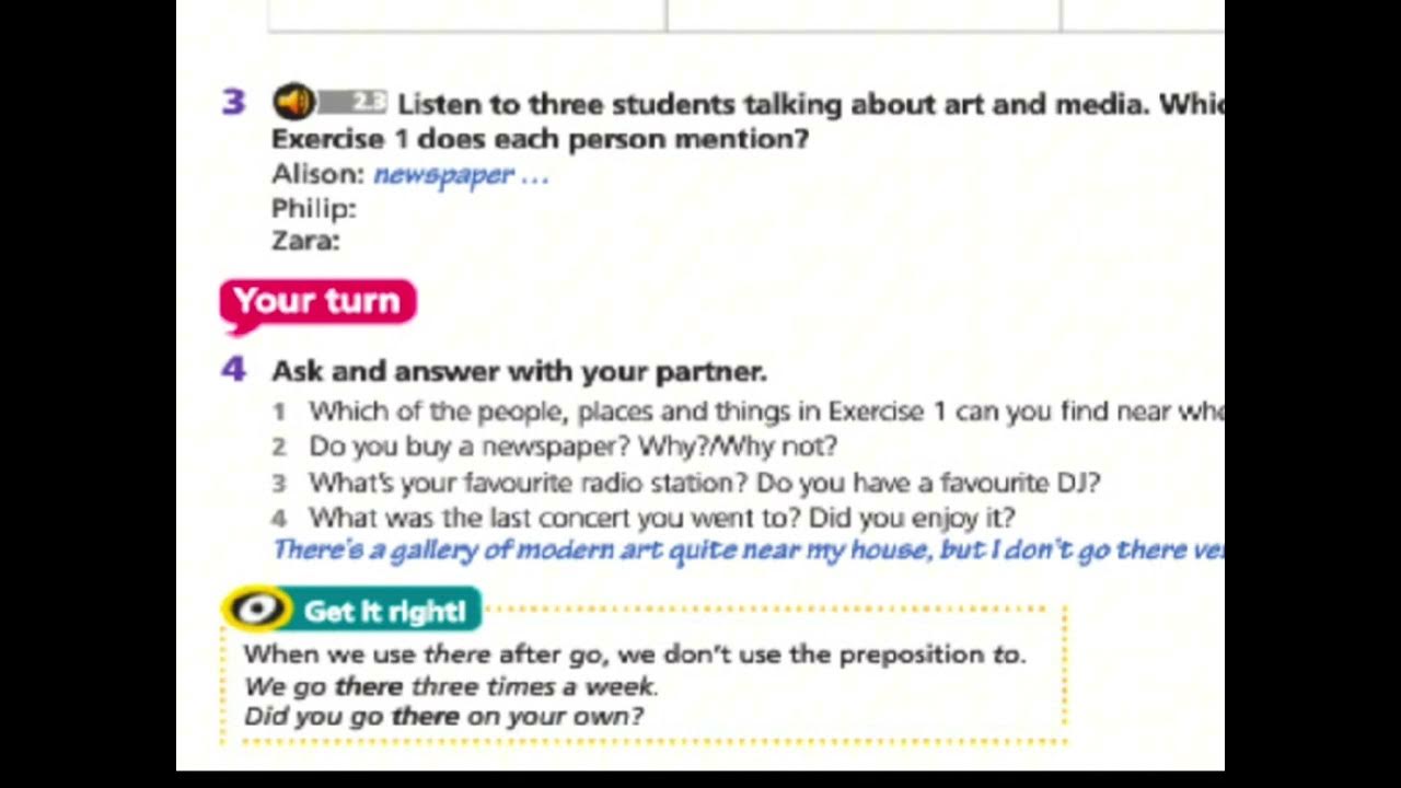 Eyes Open 3 unit 6 p61 ex3 - YouTube