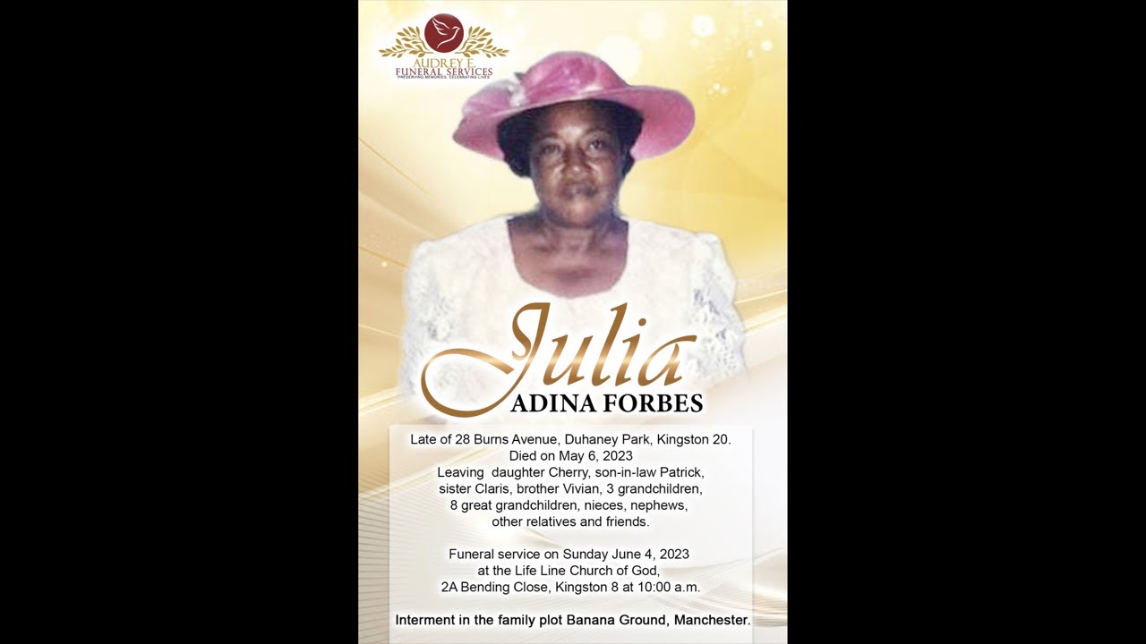 Committal of the late Julia Forbes - YouTube