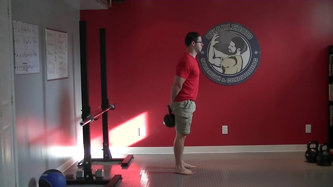 Single Kettlebell Hack Squat - YouTube
