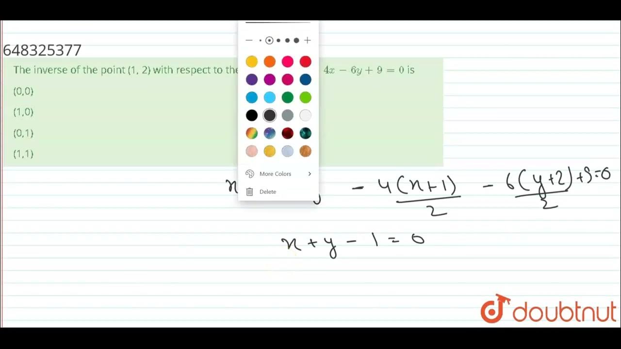 the-inverse-of-the-point-1-2-with-respect-to-the-circle-x-2-y-2