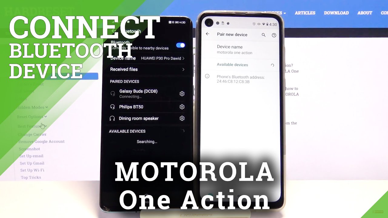 How to Connect Device with MOTOROLA One Action via Bluetooth ...