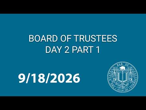 Board of Trustees Part 1 9-18-2026