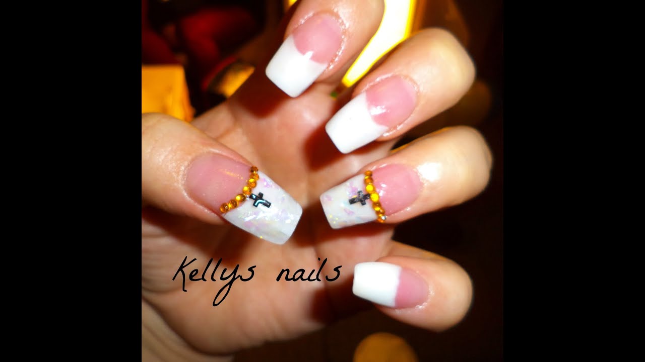 Acrylic Nun Bling Nails - YouTube