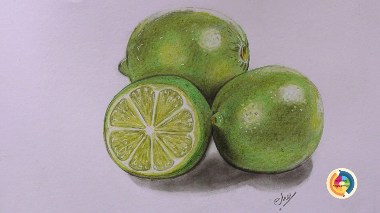 How to color Lemon Using Colored Pencils, step by step for beginners ...