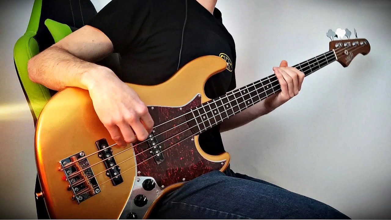 JET GUITARS JJB 300 GD R Bass Jazz style - Gold - Bass Demo - YouTube